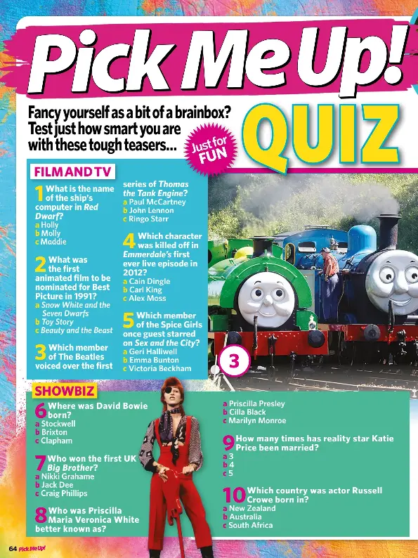 Pick Me Up! QUIZ - PressReader