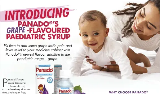 PANADO®’S GRAPE -FLAVOURED PAEDIATRIC SYRUP - PressReader
