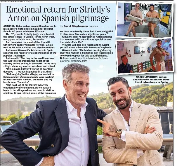 Emotional return for Strictly’s Anton on Spanish pilgrimage - PressReader