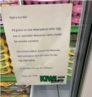 DET ER IKKE Mangel på melk og egg et stort nederlag for landbruket - PressReader