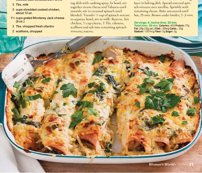Creamy Chicken and Spinach Enchiladas - PressReader