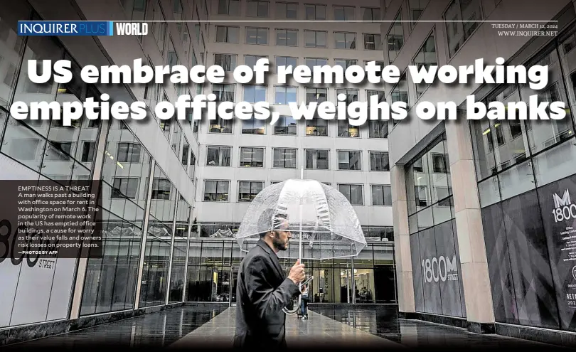 US embrace of remote working empties offices, weighs on banks - PressReader