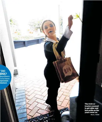 ON THE SAME PAGE No longer bowled over by Halloween trick-or-treaters - PressReader