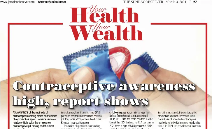 Contracept­ive awareness high, report shows - PressReader
