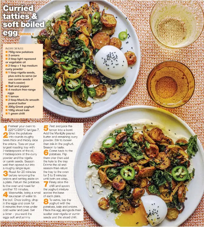 Curried tatties & soft boiled egg - PressReader