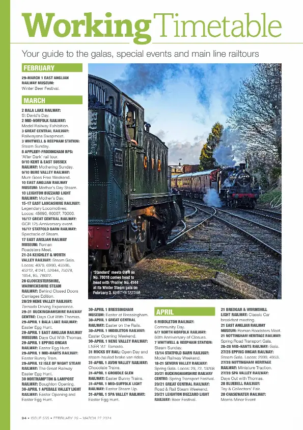 Your guide to the galas, special events and main line railtours - PressReader