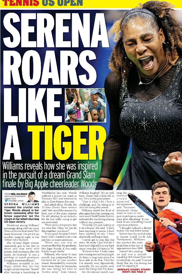 SERENA ROARS LIKE A TIGER - PressReader