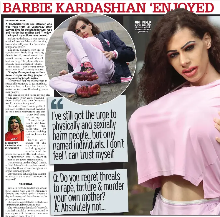 I’ve still got the urge to physically and sexually harm people.. but only named individual­s. I ...