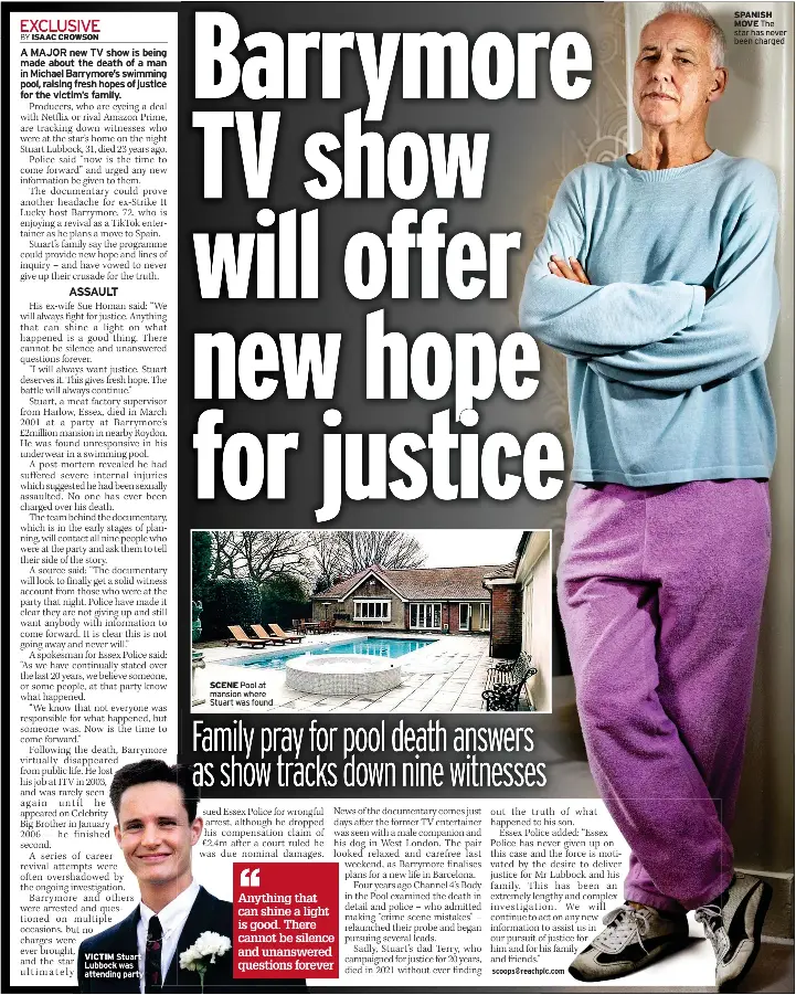 Barrymore TV show will offer new hope for justice - PressReader