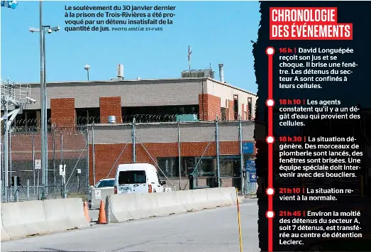 Mécontent de son jus, il provoque un soulèvemen­t de prisonnier­s ...
