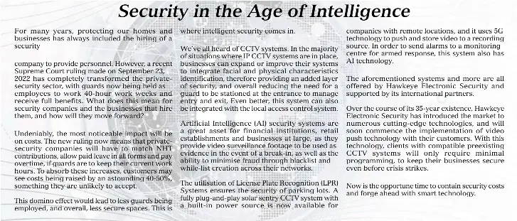 Security in the Age of Intelligen­ce - PressReader