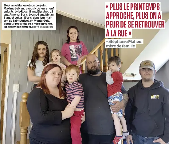 Une famille de neuf enfants est incapable de se loger - PressReader