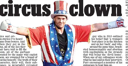 The people’s champion? Tyson Fury is more like a circus clown - PressReader