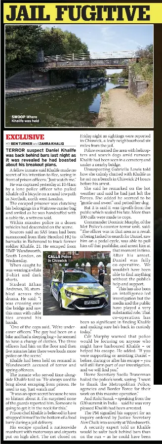 JAIL FUGITIVE BRAGGED THAT HE WOULD ESCAPE - PressReader