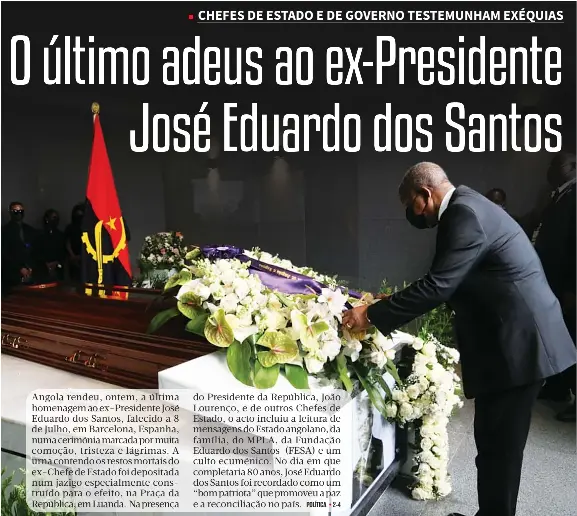 O último adeus ao ex-presidente José Eduardo dos Santos - PressReader