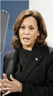 Harris défend le « rôle de leader » des États-unis à l’internatio­nal ...