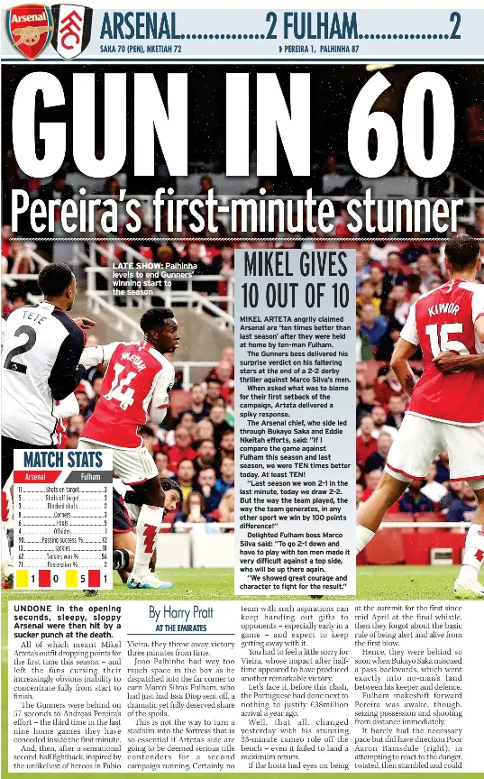 GUN IN 60 Pereira’s first-minute stunner - PressReader