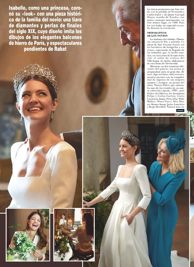 La romántica, aristocrát­ica y elegante boda de Isabelle Junot y Álvaro Falcó, marqués de Cubas ...