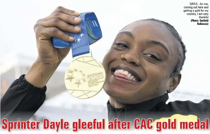 Sprinter Dayle gleeful after CAC gold medal - PressReader