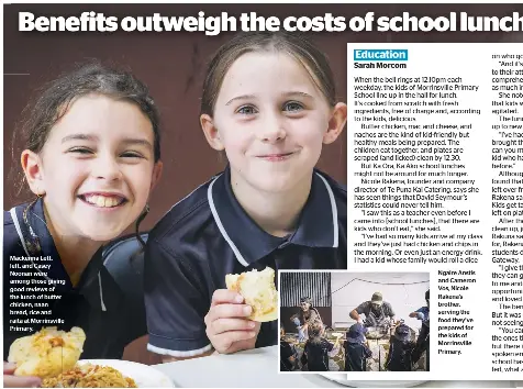Benefits outweigh the costs of school lunches at Morrinsvil­le Primary ...