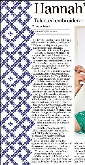 Hannah’s got it all sewn up! - PressReader