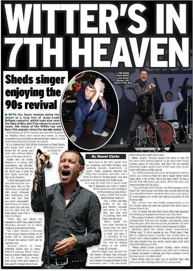 WITTER’S INIRISH 7TH HEAVEN Gin is a taste Sheds singer of Italy enjoying the 90s revival ...