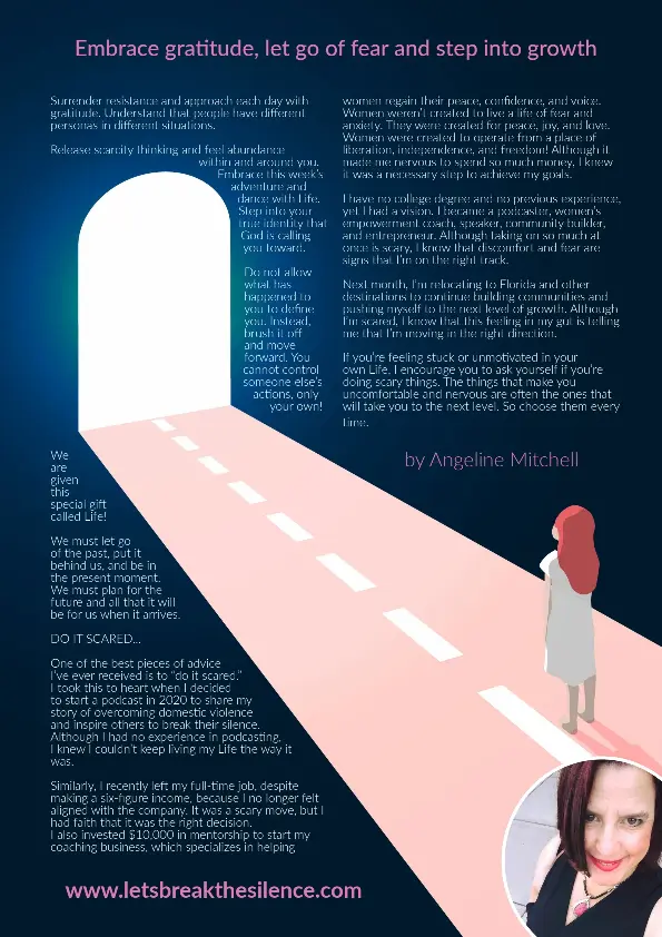 Embrace gratitude, let go of fear and step into growth - PressReader