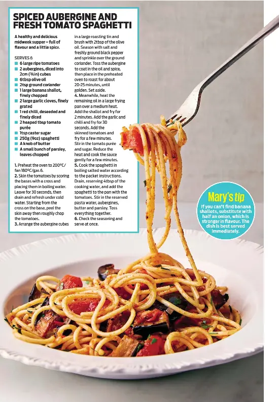 SPICED AUBERGINE AND FRESH TOMATO SPAGHETTI - PressReader