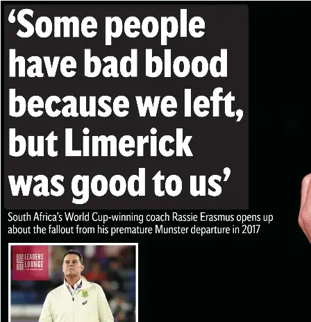 ‘Some people have bad blood because we left, but Limerick was good to ...