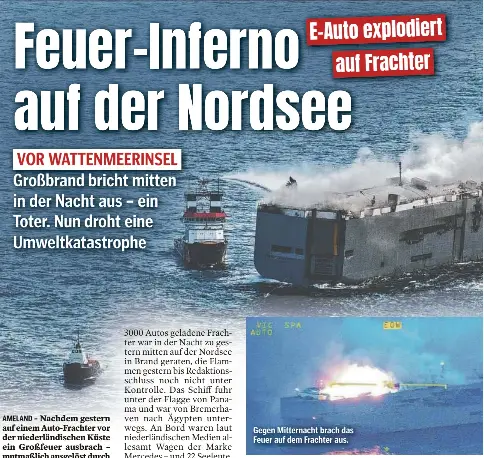 Feuer-Inferno auf der Nordsee - PressReader