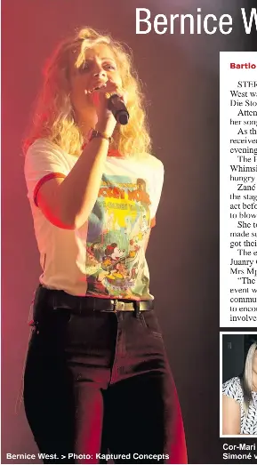 Bernice West sings at Die Stoor - PressReader