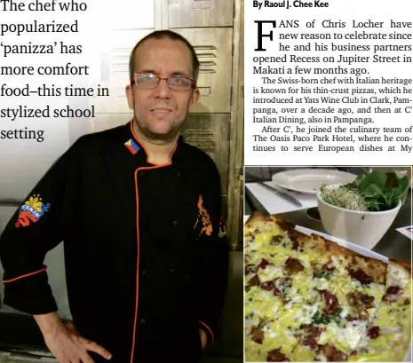 Chris Locher is back, with pizza and Pinoy toppings–from pork ‘tocino ...