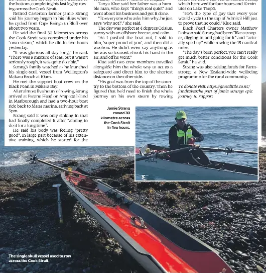 Row across Cook Strait completes long journey - PressReader