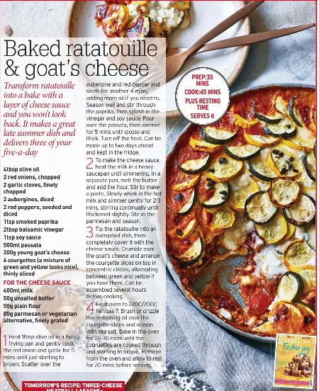 Baked ratatouill­e & goat’s cheese - PressReader