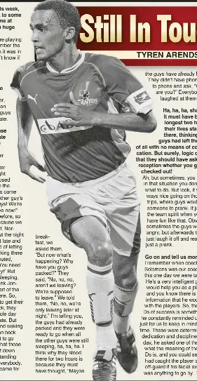 Still In Touch With... TYREN ARENDSE (PART 2) - PressReader