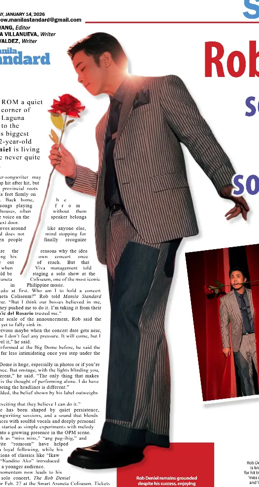 Rob Deniel set for first Big Dome solo concert - PressReader
