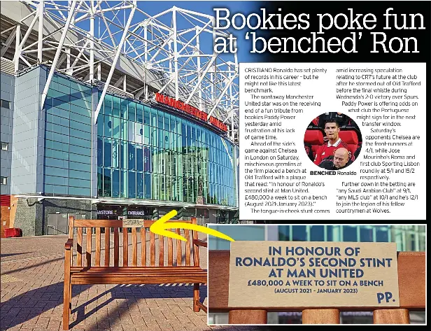 Bookies poke fun at ‘benched’ Ron - PressReader