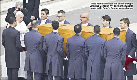 Pope Francis leads ex-pontiff Benedict’s funeral - PressReader