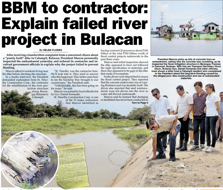 BBM to contractor: Explain failed river project in Bulacan - PressReader