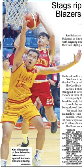 Stags rip Cardinals apart; Blazers turn back Altas - PressReader