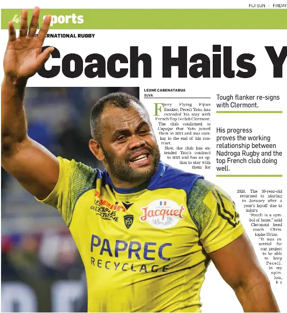 Coach Hails Yato - PressReader