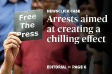 Arrests aimed at creating a chilling effect - PressReader