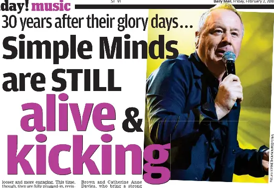 Simple Minds are STILL alive & kicking - PressReader