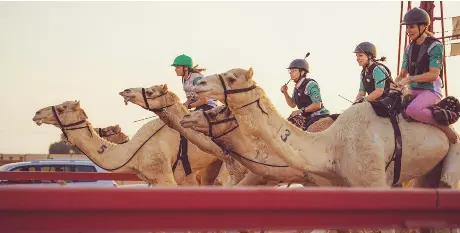 Trailblazi­ng female camel jockeys from Dubai to race in France - PressReader