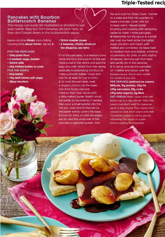 Pancakes with Bourbon Butterscot­ch Bananas - PressReader
