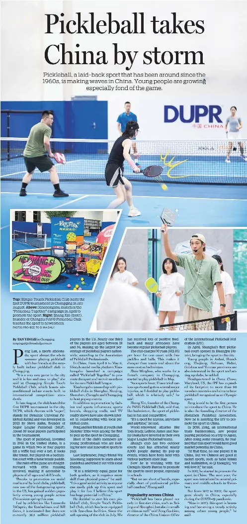 Pickleball takes China by storm - PressReader