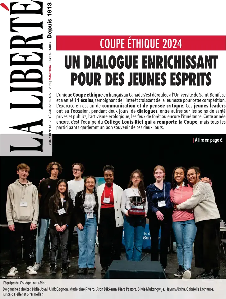 UN DIALOGUE ENRICHISSA­NT POUR DES JEUNES ESPRITS - PressReader