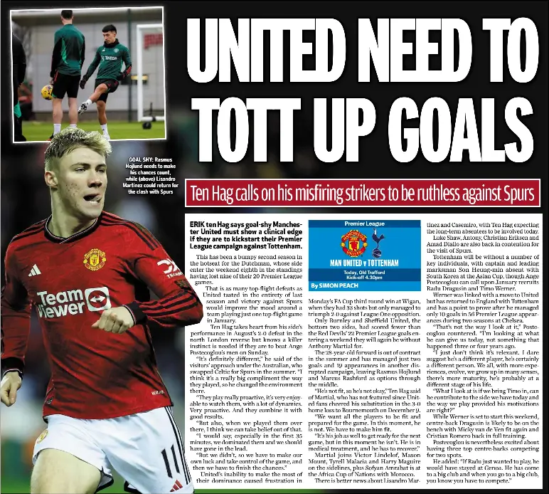 UNITED NEED TO TOTT UP GOALS - PressReader