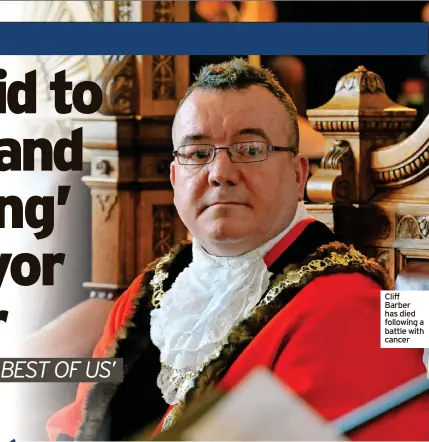 Tributes paid to ‘fun-loving and hard-working’ former mayor Cliff ...