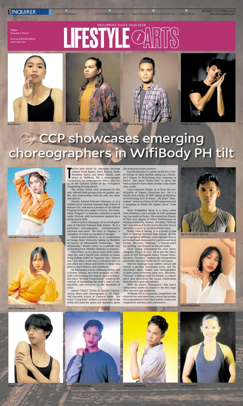 CCP showcases emerging choreograp­hers in WifiBody PH tilt - PressReader